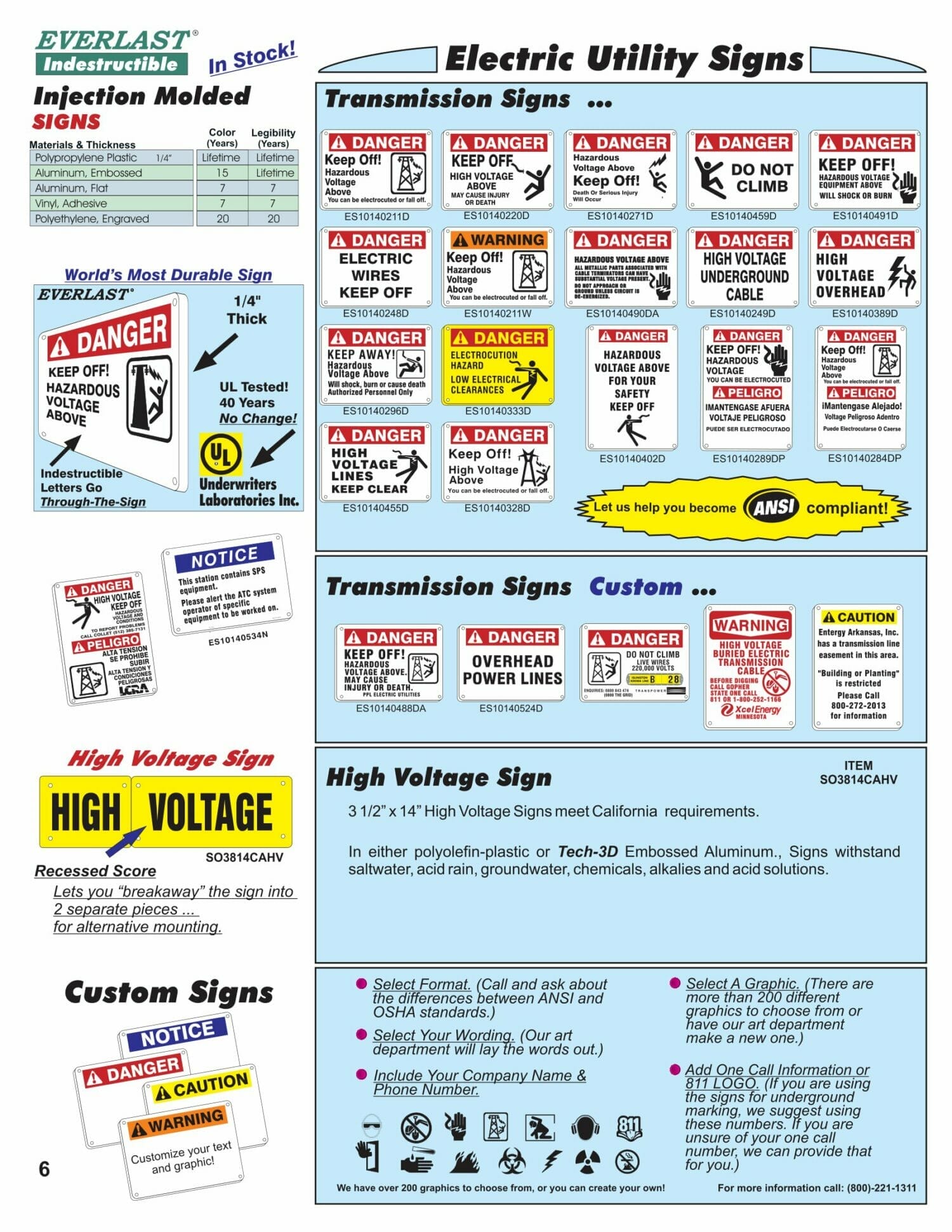 Transmission tower signs for high voltage area | TechProduct