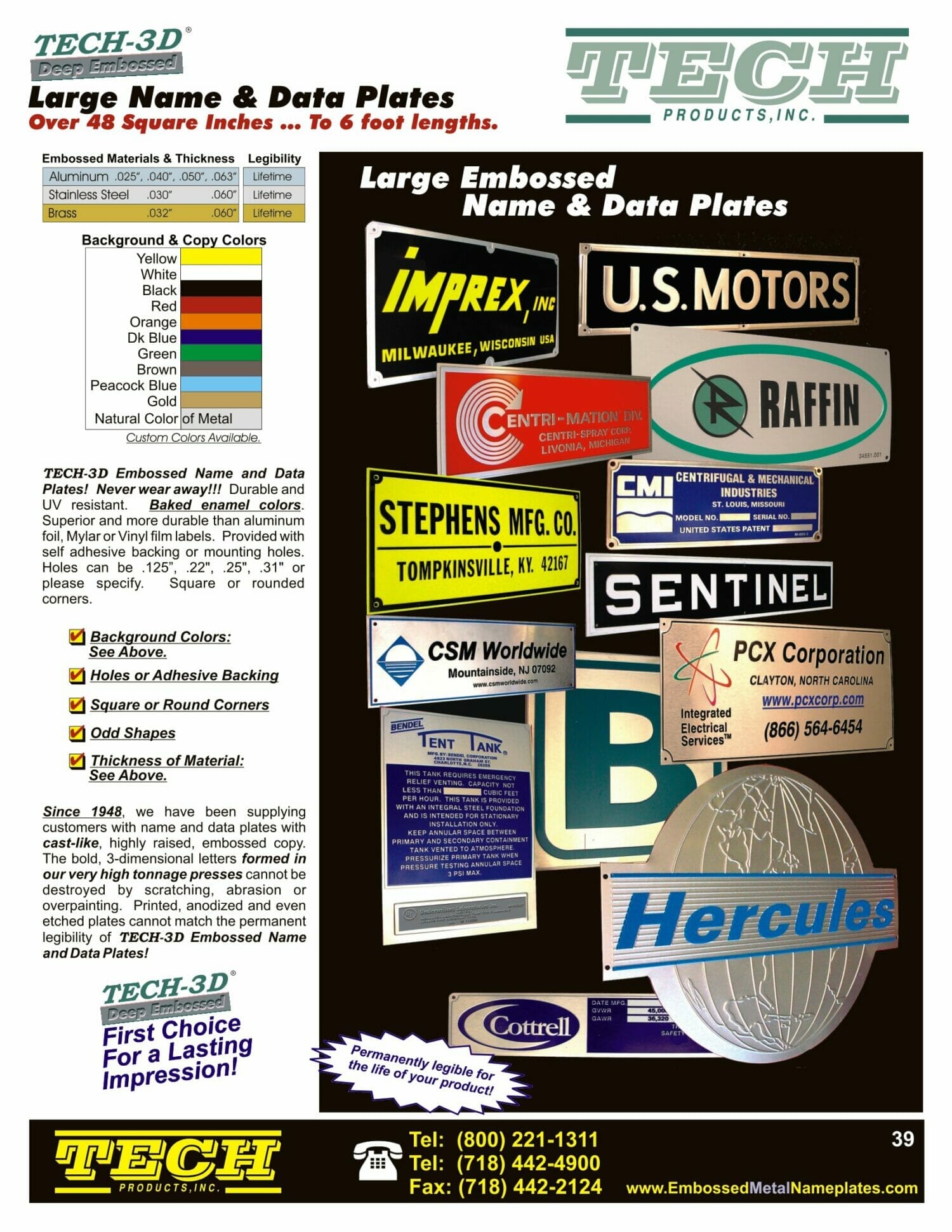 Nameplates | Tech Products