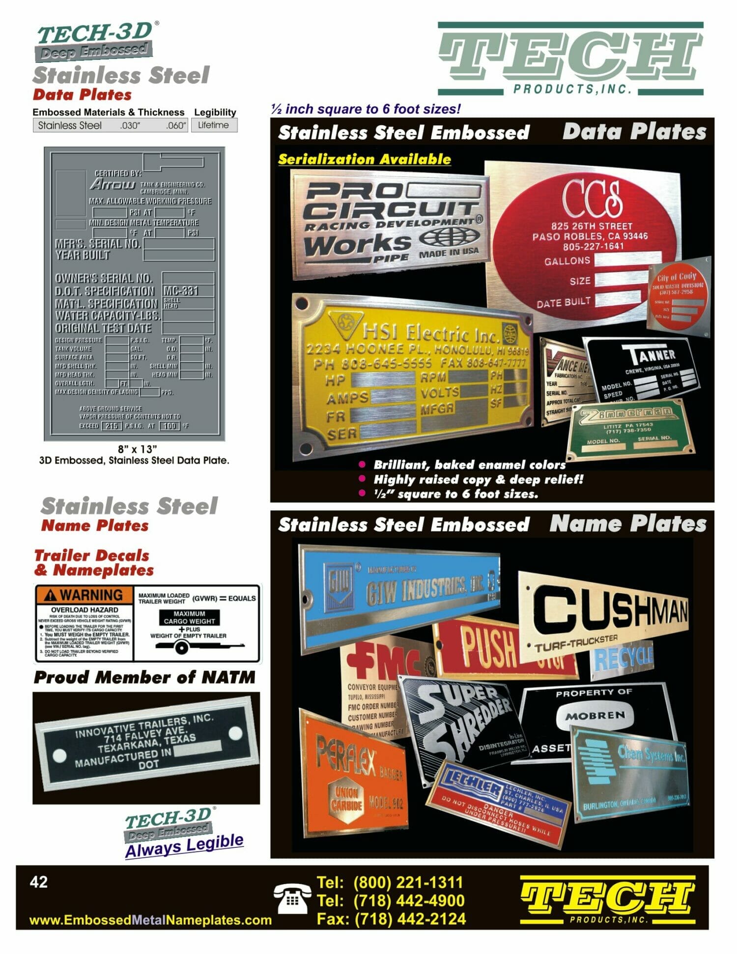 Highly Raised UL Plates: Lifetime Legibility | Tech Products